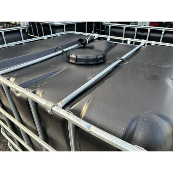 Cuve de stockage 1000l ibc neuve grillage opaque noire bouchon diamètre 22 cm - Jardiland