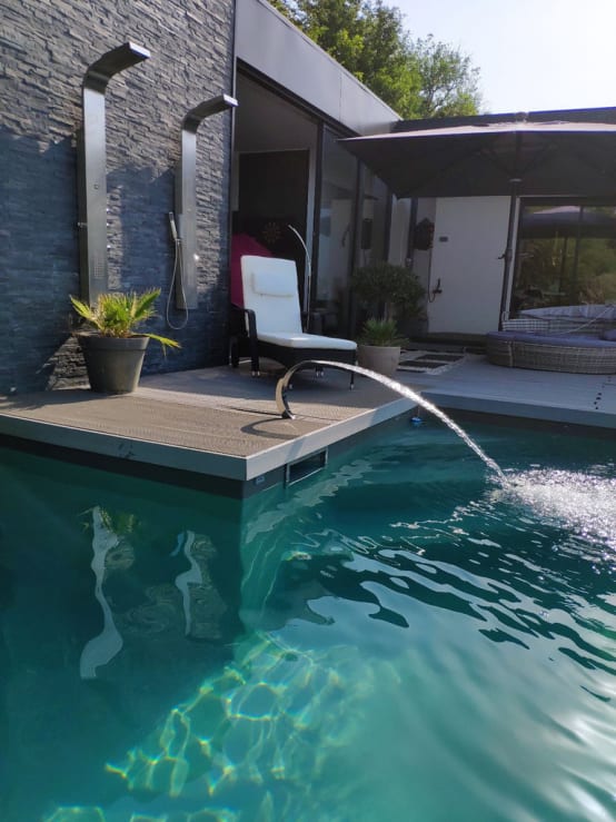 Cascade INOX 316 Fontaine Piscine Bassin Modèle Mini Cobra Hauteur 35cm ...