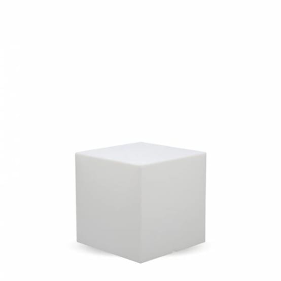 Cube lumineux exterieur solaire ou rechargeable CUBY 20 blanc sans fil ...