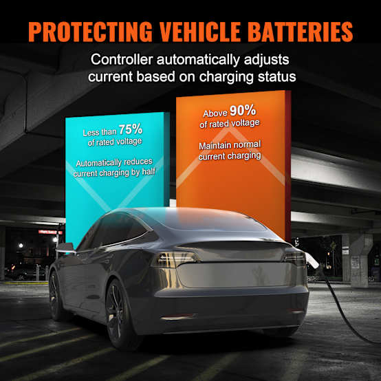 Chargeur EV portable Type 2 IEC6219, 16A 3,68 kW mono/11 kW tri, câble ...