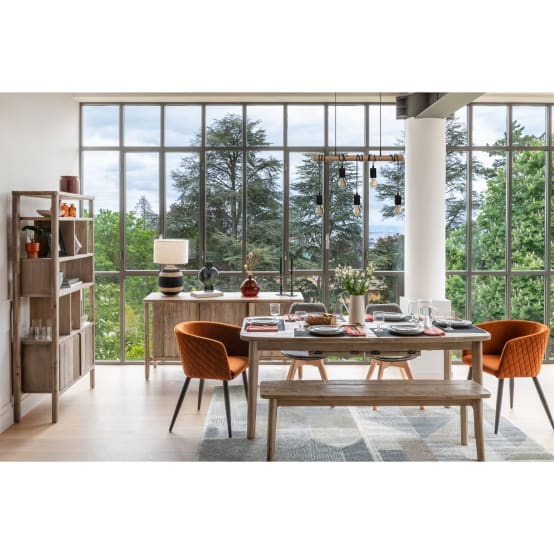 Table à manger extensible Banila en bois pour 6 à 10 personnes - Marron ...