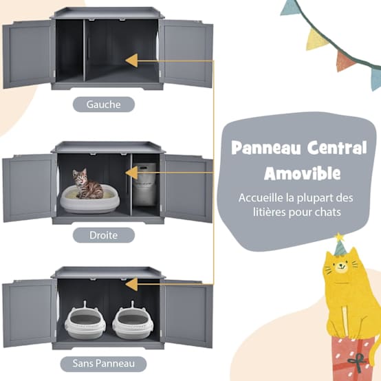 Niche pour Chats pour Intérieur, 75 x 54 x 52cm, Charge Max 50KG, pour ...