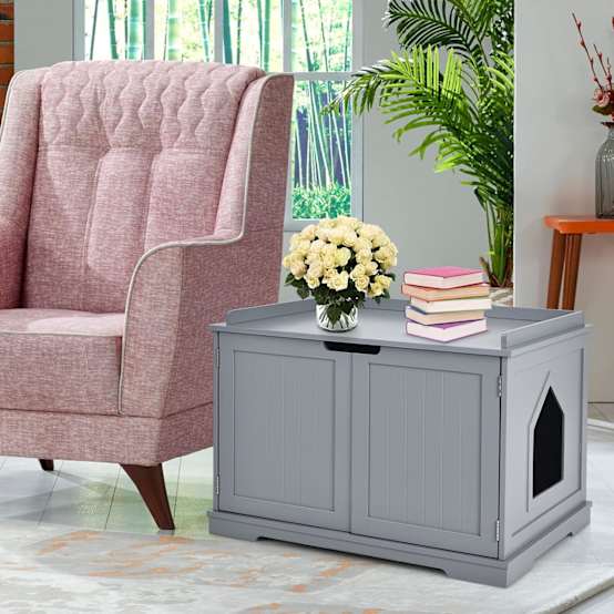 Niche pour Chats pour Intérieur, 75 x 54 x 52cm, Charge Max 50KG, pour ...