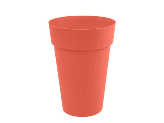 Pot de fleur rond Toscane Ø 46 x H.65 cm - Orange terre battue - Eda ...