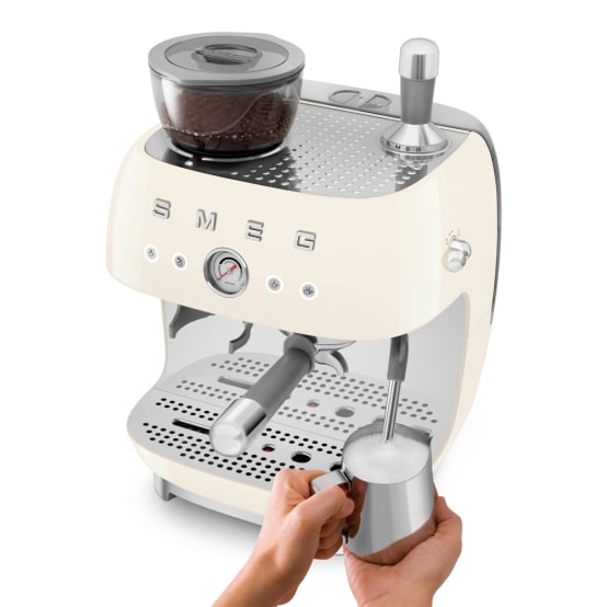 Machine à café combinée Expresso Années 50 crème - Jardiland