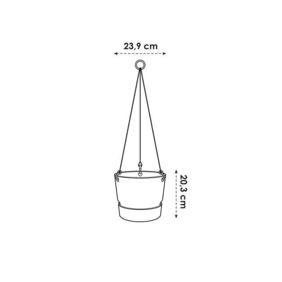 Elho Pot De Fleurs A Suspendre Greenville 24 - Exterieur - O 23,9 X H ...