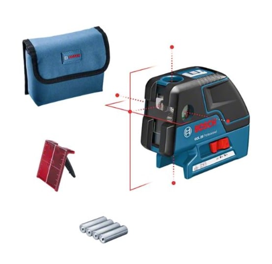Laser points et lignes GCL 25 Professional + 4 piles 1,5V - BOSCH - 0601066B00 - Jardiland