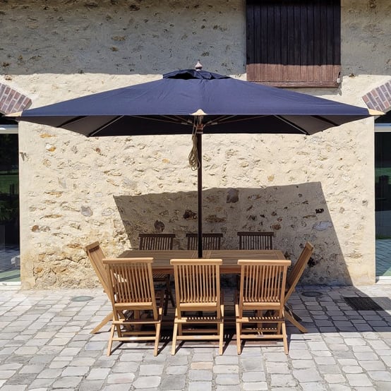 Parasol droit noir 3x3 m Pegasia - Gecko Jardin - Jardiland