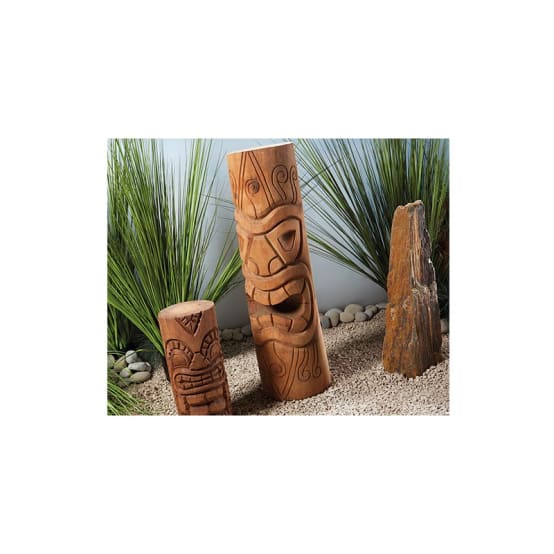 Statue Tiki totem Mauri 100 cm - Brun 100 cm - Jardinex - Jardiland