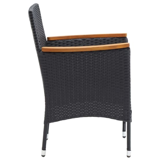 Grand Salon de Jardin 8 Places Table WPC et Chaises Bois d'Acacia Noir – ComfortXL Outdoor ...