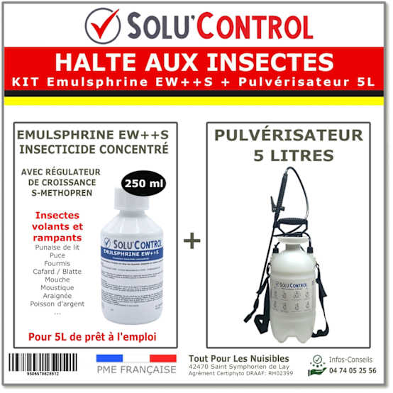 HALTE AUX INSECTES – Kit Insecticide concentré 5L volants & rampants ...