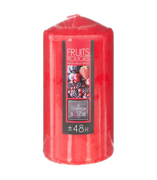 Bougie parfumée Fruits Rouges H 14 cm - Jardiland