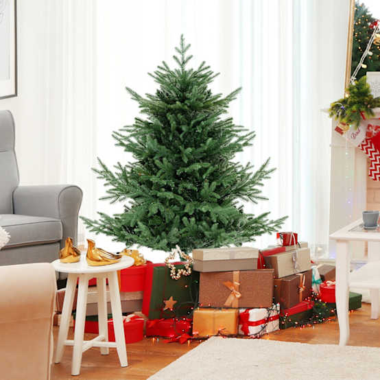 Sapin de Noël Artificiel de 135cm Faux Sapin de Noël à Charnières 442 ...