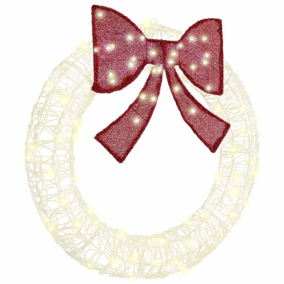 Couronne avec 80 LED Blanc chaud 92 x 9.5 x 92 cm Acrylique vidaXL ...