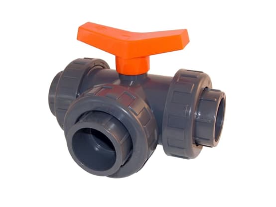 Vanne 3 voies PVC pression en T Ø 50 mm - Fitt - Jardiland