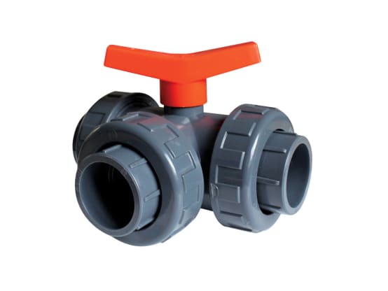 Vanne 3 voies PVC pression en T Ø 50 mm - Fitt - Jardiland