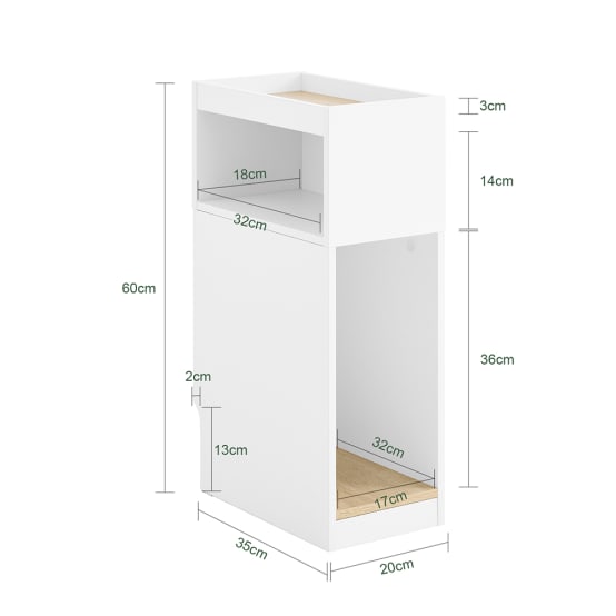 SoBuy Table de Chevet Étroite avec Tiroir et Étagère, Moderne pour ...