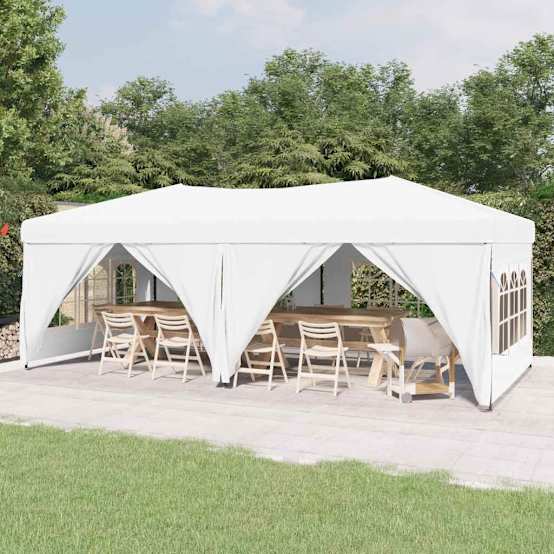 Pavillon Pliable Complet Acier avec Murs Protection Solaire pour ...