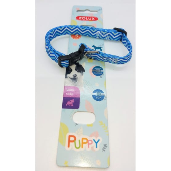 zolux - Collier PUPPY PIXIE 13 mm 25 à 39 cm couleur bleu pour chiots ...
