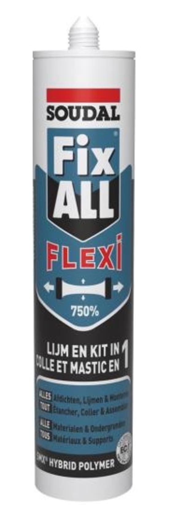 Mastic-colle polymère hybride Fix ALL Flexi gris cartouche 290ml - SOUDAL - 105030 - Jardiland