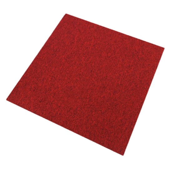 Dalle de Moquette Couleur Rouge Ecarlate, 20 Dalles de 50cm x 50cm (5m² ...
