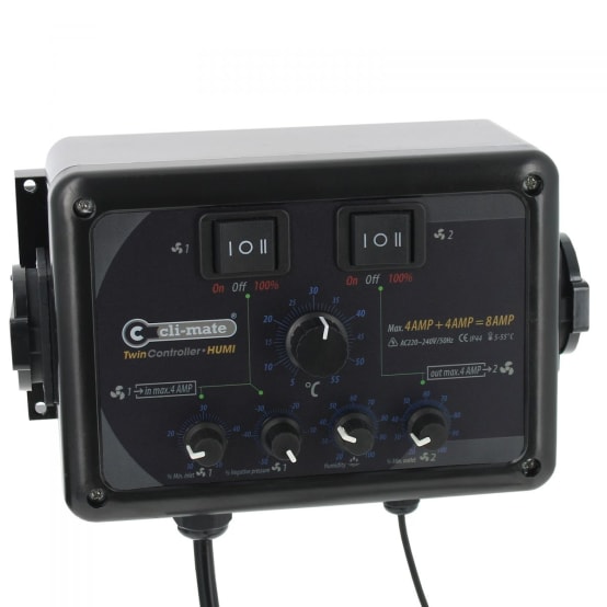 CLI-MATE Twin Controller 4+4 Amp - Humidité / T°/Pression négative - Jardiland