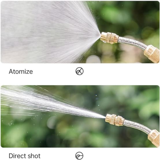 Arroseur d'arrosage-Lance d'arrosage rechargeable en acier inoxydable ...