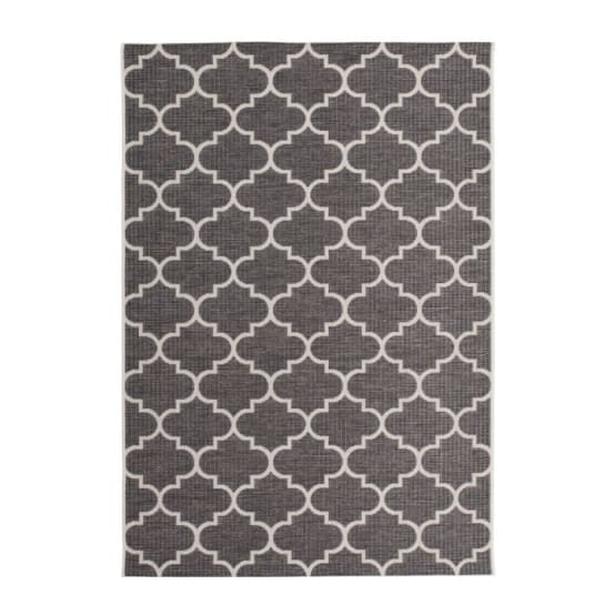 Tapis Tissé à Poils Courts "Batu" Gris 80 x 230 cm - Jardiland