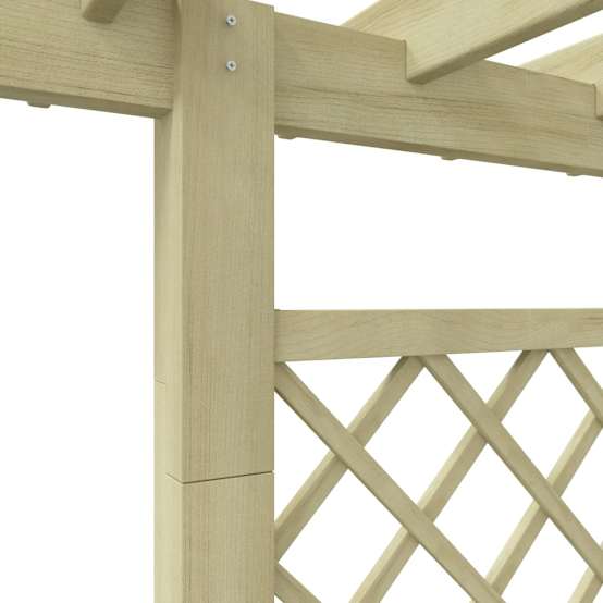 Jardinière Pergola Treillis Bois Pin Imprégné Terrasse 162cm ...