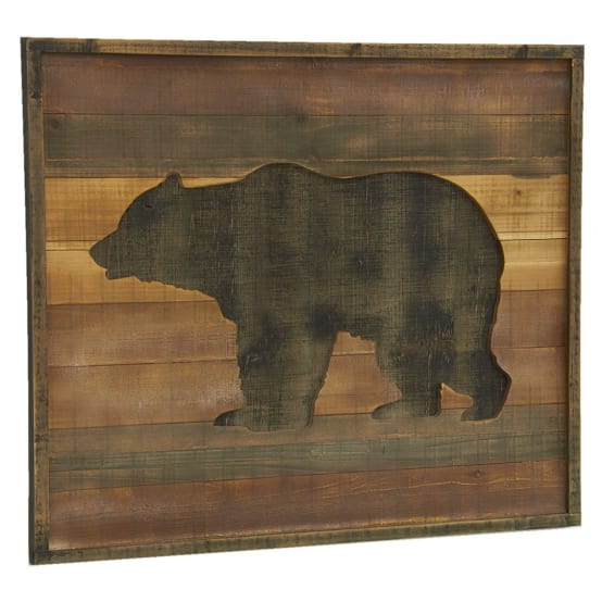 Cadre en pin décor Ours - Jardiland