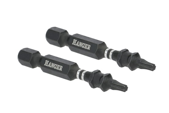 Jeu de 2 embouts impact 1/4'' pour vis étoile T30 75mm - HANGER ...