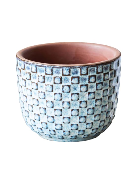 Mini cache pot - RELIEF BLEU- La Green Touch - Jardiland