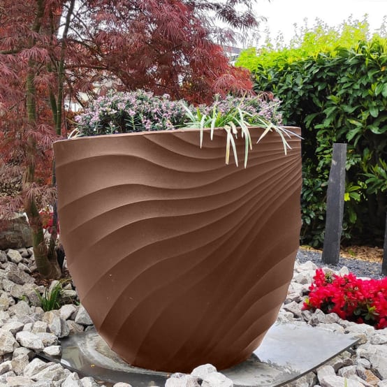 Pot de fleurs rond dune 300l - Jardiland