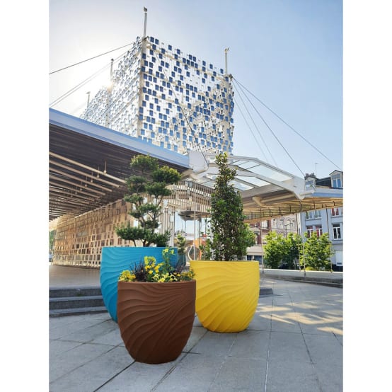 Pot de fleurs rond dune 300l - Jardiland