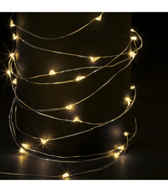 Guirlande lumineuse Intérieur 100 MicroLED Blanc chaud sur 10 mètres ...