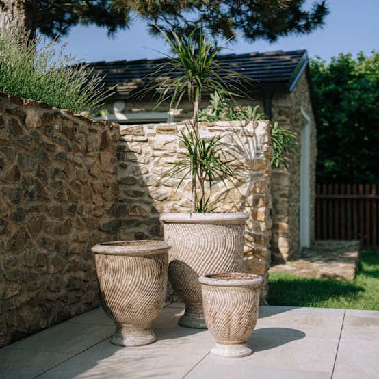 MORGANE pot grande taille d'extérieur fait main en terre cuite émaillée ...