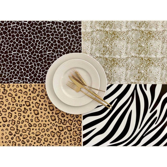 Set de table en vinyle 40 x 30 cm Wild Lot de 2 sets de table motifs ...