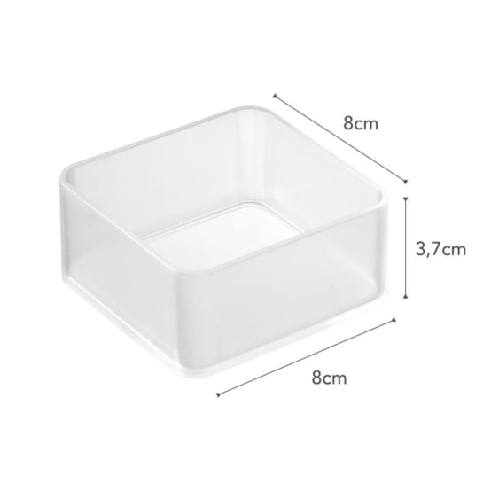 Set de 2 boîtes de rangement empilables Tower 8 x 8 x 3,7 cm - Jardiland