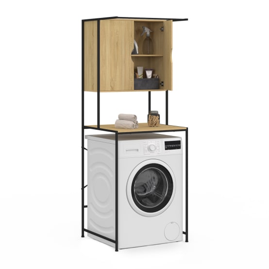 Meuble de rangement dessus machine à laver avec placard DETROIT design ...