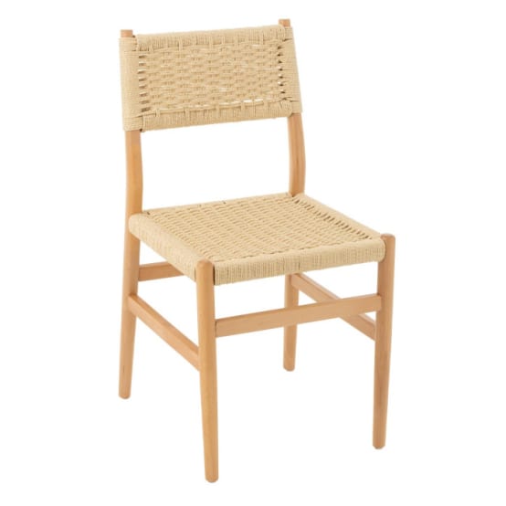 Chaise Corde en Bois "Lap" 87cm Naturel - Jardiland