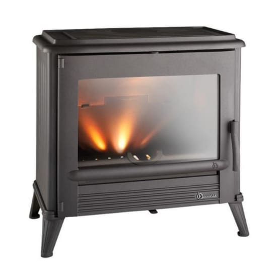 Poêle à bois fonte modena anthracite 9175-44 Invicta - Jardiland