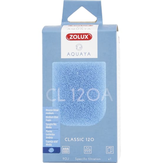 Mousse bleue medium CL 120 A pour pompe classic 120 pour aquarium ...