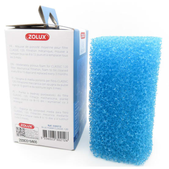 Mousse bleue medium CL 120 A pour pompe classic 120 pour aquarium ...