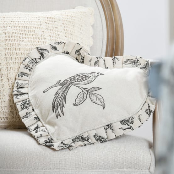 Coussin coeur style campagne chic - LOVELY CASA - Jardiland