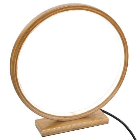 Lampe bambou ronde LEDs Diam 32 cm Atmosphera - Jardiland