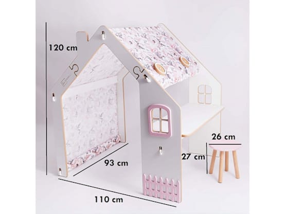 Maisonnette Pour Enfant En Bois "bianelli" Avec Bureau - 114 X 93 X 120 ...