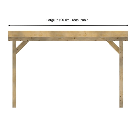 Structure Terrasse Bois Pilotis en Kit - 4x2,10m - 8,4m2 - Solives ...