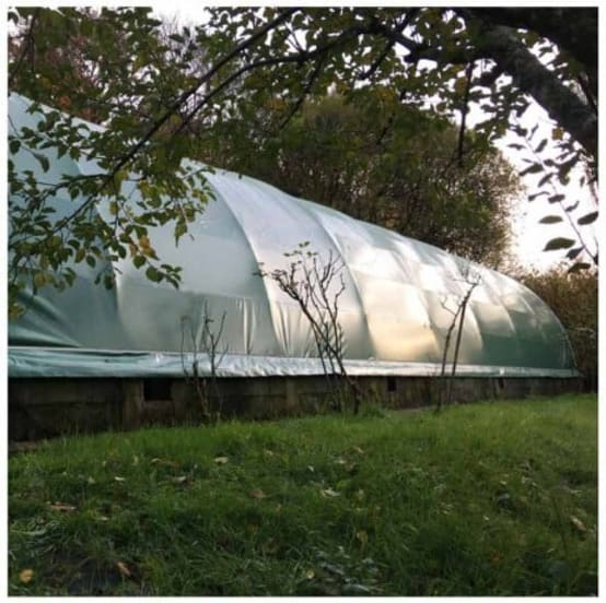 Bâche 250 microns verte blanche opaque, L 10 m, Larg 8.50 m - Jardiland