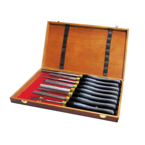 Coffret de 8 gouges de tournage - L. 470 mm Holzmann - Jardiland
