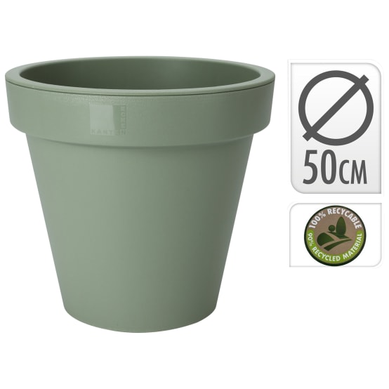 Pot de fleurs rond vert pastel plusieurs diamètres - Jardiland